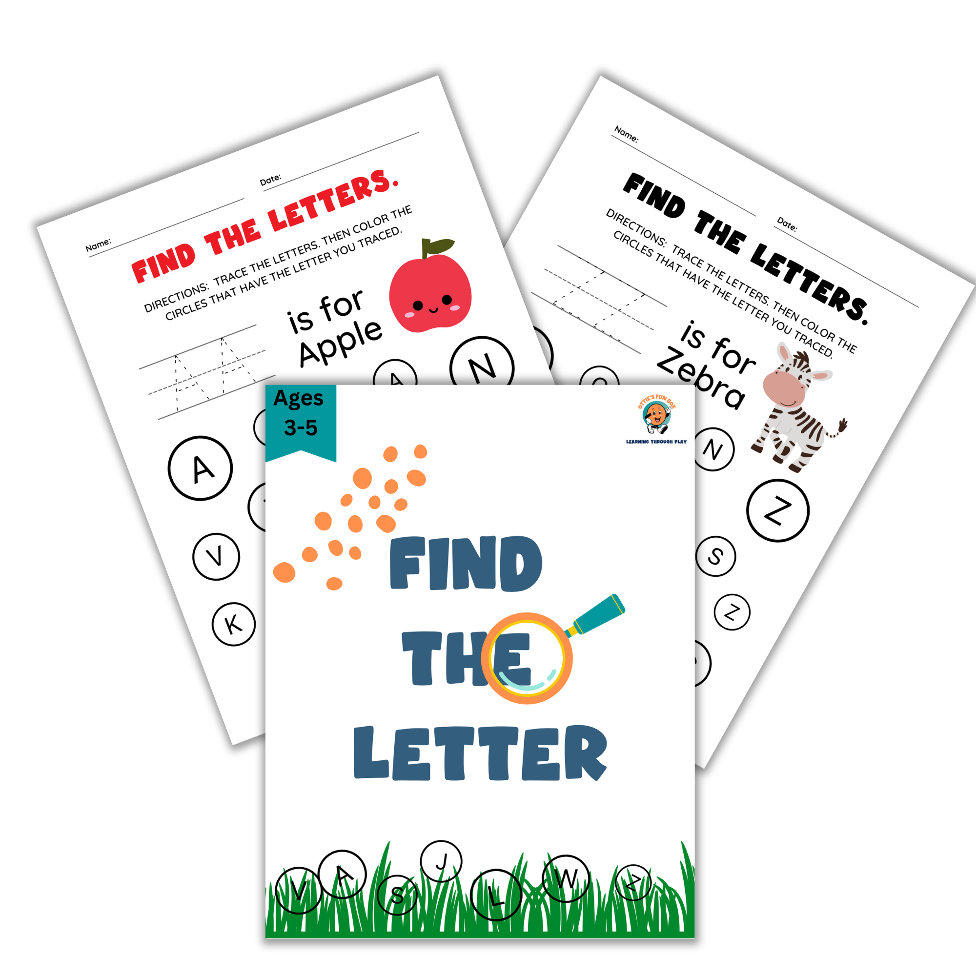 Find the Letter Workbook - Ottie's Fun Box